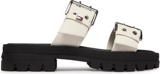 Tommy Jeans Pantoletten Tjw Buckle Straps Sandal EN02966 &Eacute;cru