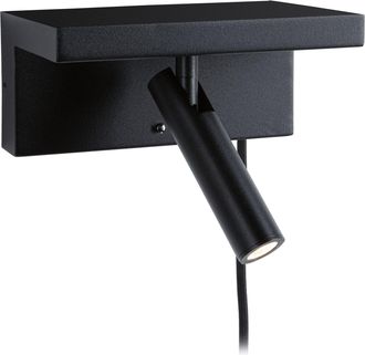 Paulmann 71107 LED Wandleuchte 3-Step-Dim Jerik USB C 3000K 160lm 230V 2,4W dimmbar Schwarz matt