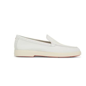 Santoni Wei&szlig;e Leder-Slipper - - Shoes - Damen - Wei&szlig; - 37 1/2 EU