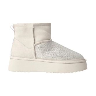 Ga&euml;lle Paris Pelzige Eskimo-Stiefel mit Strass - - Shoes - Damen - Wei&szlig; - 41 EU