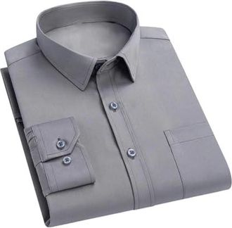 Generic Chemise formelle &agrave; manches longues pour homme - Chemisier classique fin extensible doux, 5508, 3XL