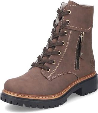 Rieker Bottines &agrave; lacets pour femme 72626, Marron 25, 38 EU