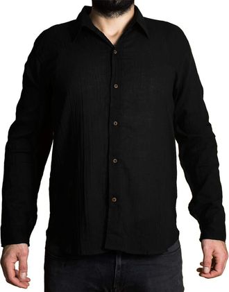 Panasiam Shirt K06-collar Longsleeve Black L