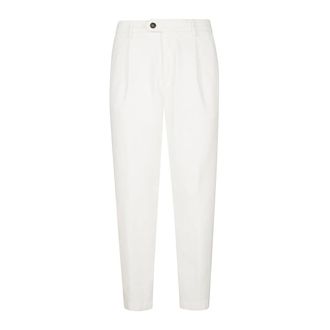 Eleventy Homme, Pantalons, Blanc, Taille: W31 Pantalon en coton confortable avec pences