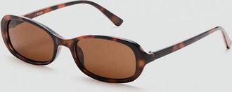 Mango Lunettes de soleil monture plastique chocolat - Femme - Taille unique - MANGO