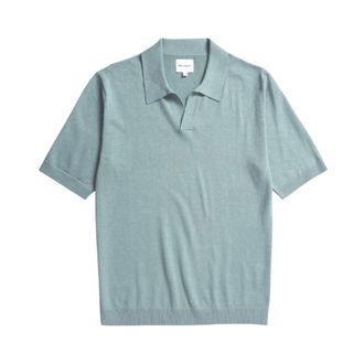 Norse Projects Leichtes Leinen/Baumwoll Strickpolo - - Tops - Herren - Blau - XL