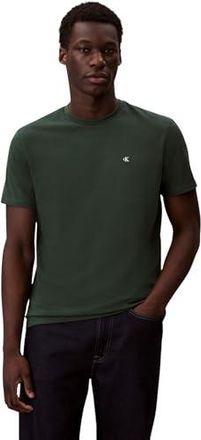 Calvin Klein T-Shirt Manches Courtes Homme Classic Monogram Tee avec Col Ras-du-Cou, Vert (Sycamore), M