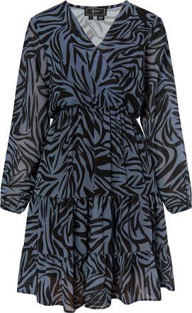 Faina Kleid mit Zebra-Print Damen grau/schwarz