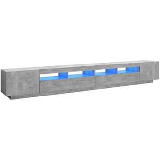 vidaXL Vidaxl - TV-Schrank mit LED-Leuchten Betongrau 300x35x40 cm