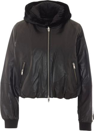 Moose Knuckles Bomber Cardin en cuir - Femme - Vestes - Noir - Taille: 38 FR