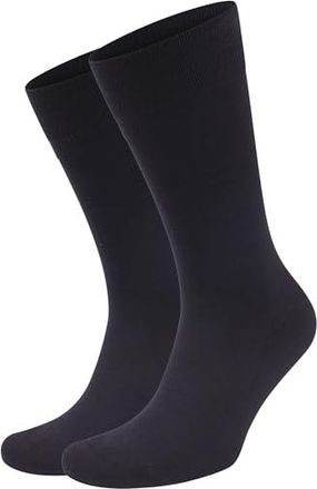 Suitable Lot de 2 paires de chaussettes en laine mérinos - Noir - Pour homme, bleu, bleu foncé, 39