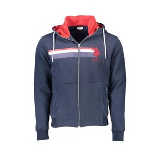 U.S.Polo Association Chic Kapuzen-Sweatshirt mit Rei&szlig;verschluss - Gesticktes Detail - - Sweatshirts & Hoodies - Herren - Blau - 2XL
