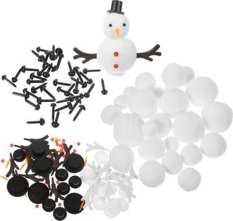 Valiclud Selbstgemacht Schneemann Satz aus Kunststoff mit Kleiner H&uuml;ten und Nasen Kleine Bastelmaterialien f&uuml;r Weihnachtsdeko und Partyspa&szlig;