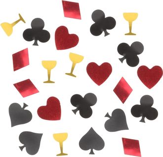 Artibetter Toyvian Poker-Thema-konfetti -konfetti-deko Tisch-konfetti-verzierung Konfetti f&uuml;r Einladungen und Karten Langlebiges Kunststoff-konfetti f&uuml;r Mottopar
