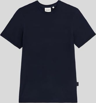 Lyle & Scott Piqué-Strickpullover mit kurzen Ärmeln - Mitternachtsmarineblau