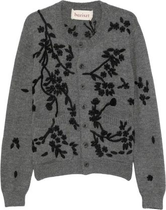 Baziszt Baziszt - Cardigan Blossom - Homme - Pulls - Gris - Taille: M