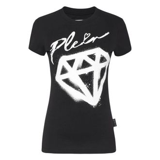 Philipp Plein T-Shirt Rundhals - - Tops - Damen - Schwarzk - S
