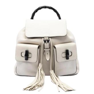 Gucci Pre-owned Vintage Bamboo Backpack - - Pre-owned - Damen - Wei&szlig; - ONE SIZE