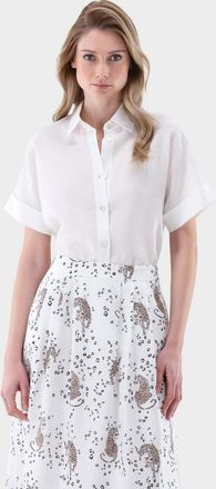 van Laack Hemdbluse kurzarm aus Leinen