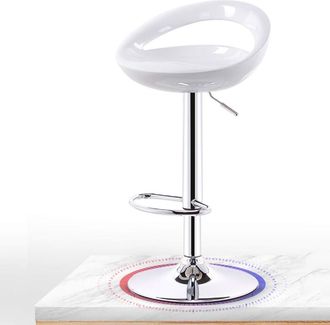 Generic Verstellbare Drehhocker, gr&uuml;ne Tresenst&uuml;hle mit Fu&szlig;st&uuml;tze, H&ouml;he 60-80 cm, Moderne Esszimmerm&ouml;bel f&uuml;r K&uuml;che, Kneipe und Zuhause