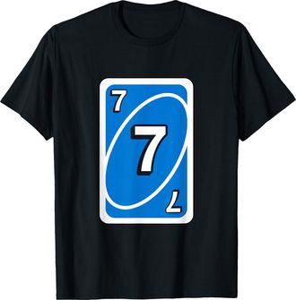 Uno Halloween Blue 7 Karte T-Shirt