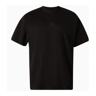 Balenciaga T-Shirt mit Logo-Stickerei - - Tops - unisex - Schwarzk - M