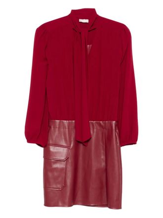 Liu Jo robe courte à col noué - Rouge