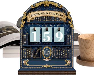 Generic Books Read This Year Tracker, Holz Jahreslesez&auml;hler, Moderne Lesez&auml;hler B&uuml;cherregaldekoration, Multifunktionale Buchz&auml;hler F&uuml;r Bibliotheksecke Arbeits