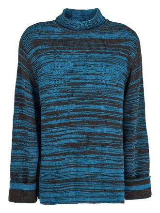 Kenzo roll-neck striped sweater - Bleu