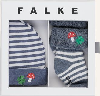Falke Set: Socken Und Mütze Mit Geschenkbox blau