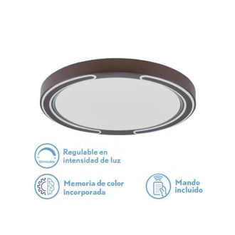 Fabrilamp Fabrilamp - plafonnier 72w asher brown 3000-4000-6500k 5616lm 6x50x50cm remote+reg.int+memory