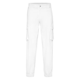 Philipp Plein Velvet Long Hosen Cargo Fit - - Trousers - Herren - Wei&szlig; - 2XL