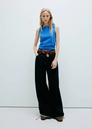 Mango Top col bateau bleu - Femme - XXS - MANGO