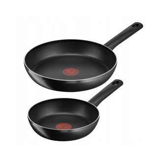 T-fal Set mit 2 Pfannen, 20 und 26 cm, Hard Titanium, f&uuml;r alle Herde au&szlig;er Induktion - C3899022