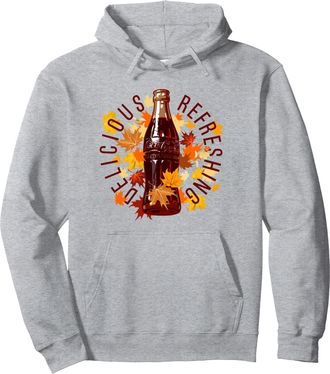 Coca Cola Ware Delicious Refreshing Leaves Classic Bottle Pullover Hoodie