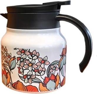 Generico Théières florales,Théière | Pot à thé isolé en acier inoxydable - Cafetière avec bouilloire pour thé, café, limonade, jus de fruits, boissons