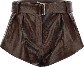 Magda Butrym Femme, Shorts, Brun, Taille: 38 FR Flared Leather Shorts