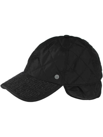 Bugatti Puffer-Basecap mit Ohrenklappen | Hutgr&ouml;&szlig;e 57, 59, 61 | Unifarben | Aus Kunstfaser Black