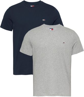 Tommy Jeans Herren TJM Xslim 2pack Jersey Tee EXT Dm0dm20687, Multi (Grey Htr/Dark Night Navy), XXL_Plus