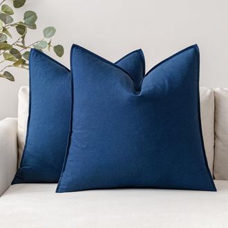 Miulee Kissenbezug Kissenhülle Dekokissen Leinen Baumwolle Dekorative Kissenbezüge Waschbar Sofakissen mit Verstecktem Reißverschluss für Wohnzimmer Schlafzi