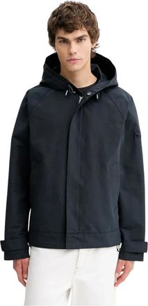 Marc O'Polo Homme, Vestes, Bleu, Taille: S Veste en toile &agrave; capuche