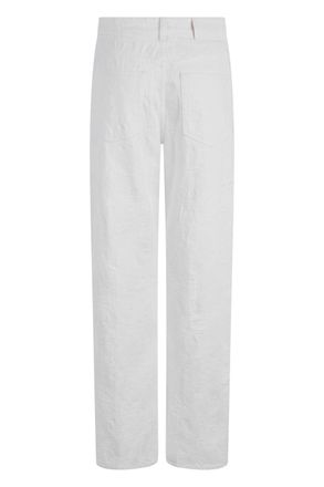 Diesel Womens Straight-Leg White Denim Jeans Cotton