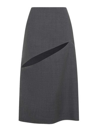 Jil Sander Jupe Midi - Gris
