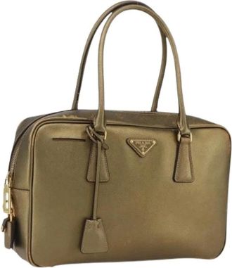 Prada Sac &agrave; main vintage Saffiano Pre-owned - Femme - Pre-owned - Jaune - Taille: ONE Size
