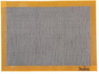 Decora 9260257 Silikonmatte, mikroperforiert, waschbar und wiederverwendbar. Hitzebeständig bis-40 °C + 230 °C, perfekt zum Backen von Keksen und Mürbeteig, 