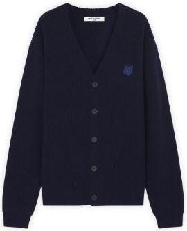 Maison Kitsuné | Bold Fox Head Patch Comfort Ribbed Cardigan - XL
