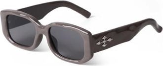 Generic Lunettes de soleil rectangulaires noires tendance écaille de tortue pour femmes verres dégradés lunettes de soleil carrées lunettes de soleil hommes n