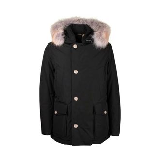 Woolrich Herren Arctic Abnehmbare Pelz Anorak - - Jackets - Herren - Schwarzk - XS