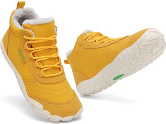 Saguaro Barfuss Schuhe Damen Winter Barfußschuhe Winterschuhe Gefüttert Winterstiefel Wasserabweisend Winterboots Schneeschuhe für Winterspaziergänge & Leicht