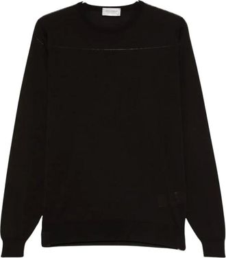 John Smedley Homme, Pulls, Noir, Taille: XL Lundy Pullover LS